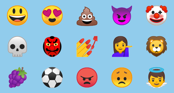Nuevo en la lista de emojis de Google Noto Color Emoji Android 8.1