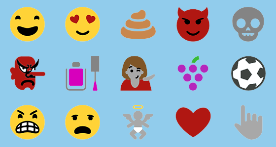 Cambiado en la lista de emojis de Microsoft Windows 10
