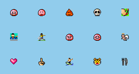 Alterados na Lista de Emojis SoftBank 2001