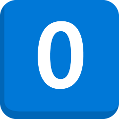 0️⃣ Keycap Digit Zero Emoji